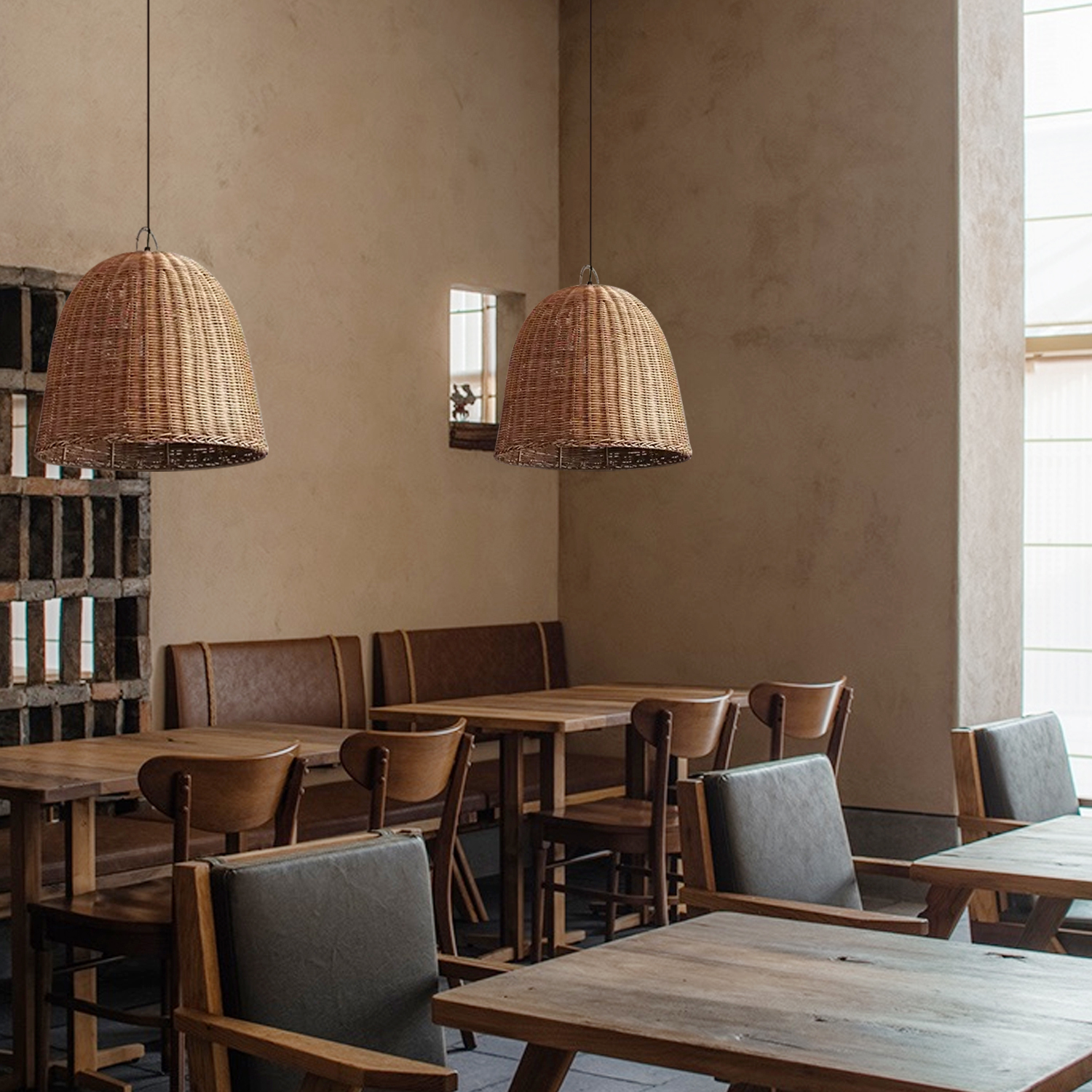 Wabi Sabi style Japanese bar table lamp retro chandelier for livingroom ...