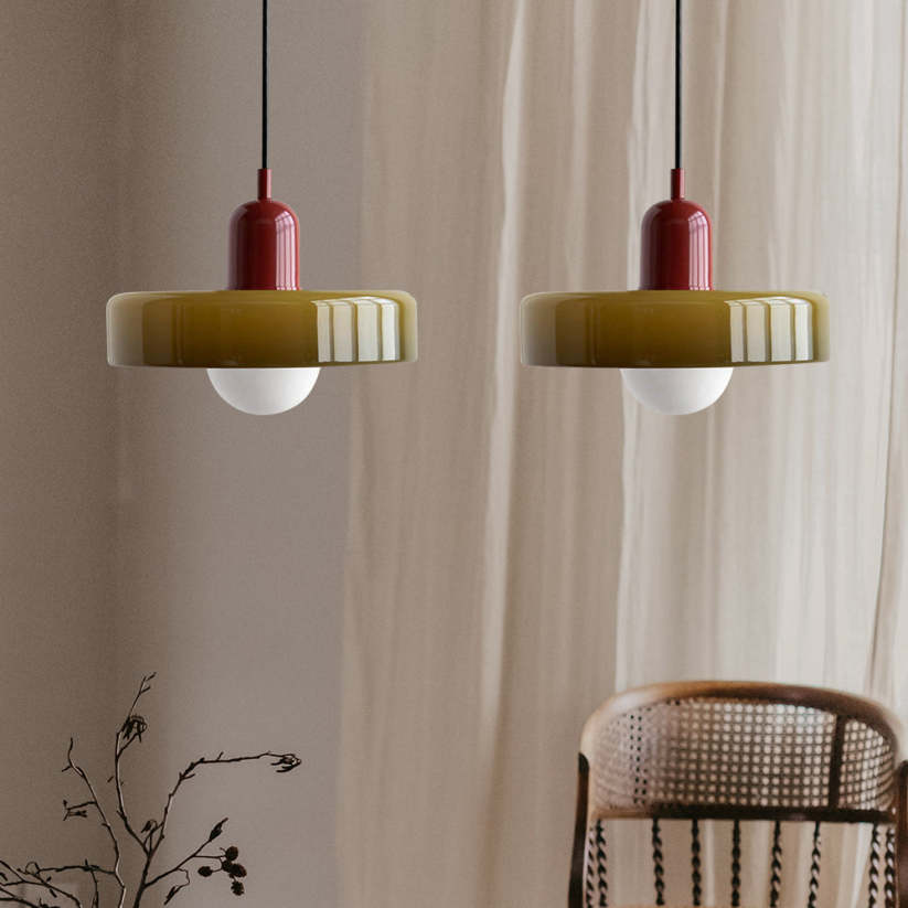 Modern Bauhaus Glass Pendant Light - 2 Light Pendant | Labpiecesign ...