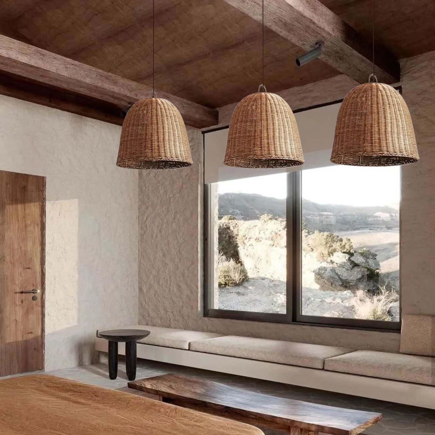 Wabi Sabi style Japanese bar table lamp retro chandelier for livingroom ...
