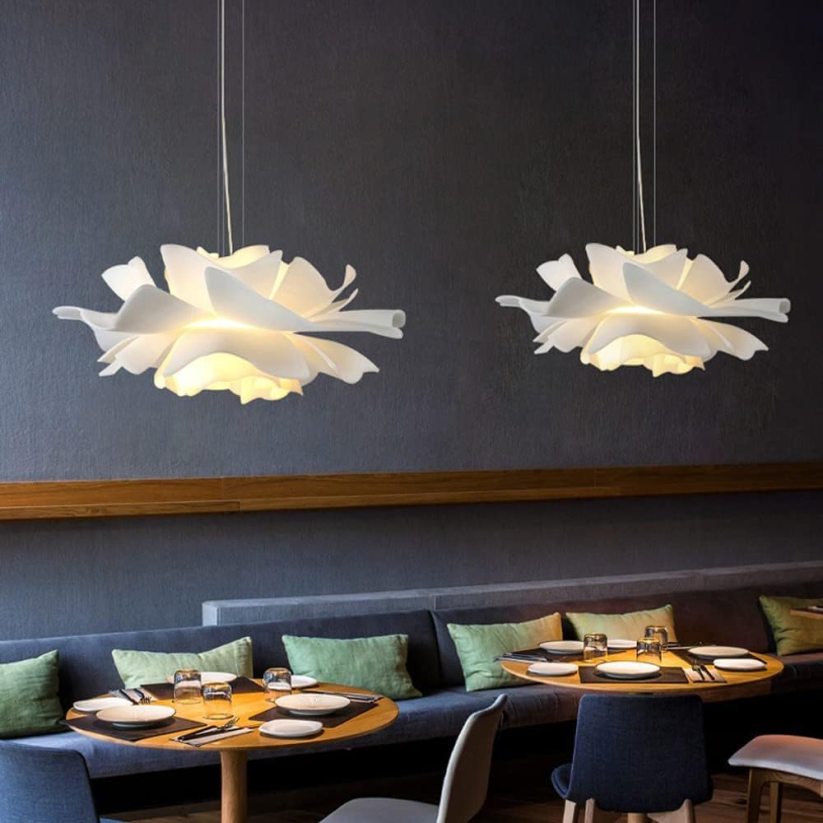 Nordic Simple White Flower Shape Ceiling Light by Labpiecesign ...