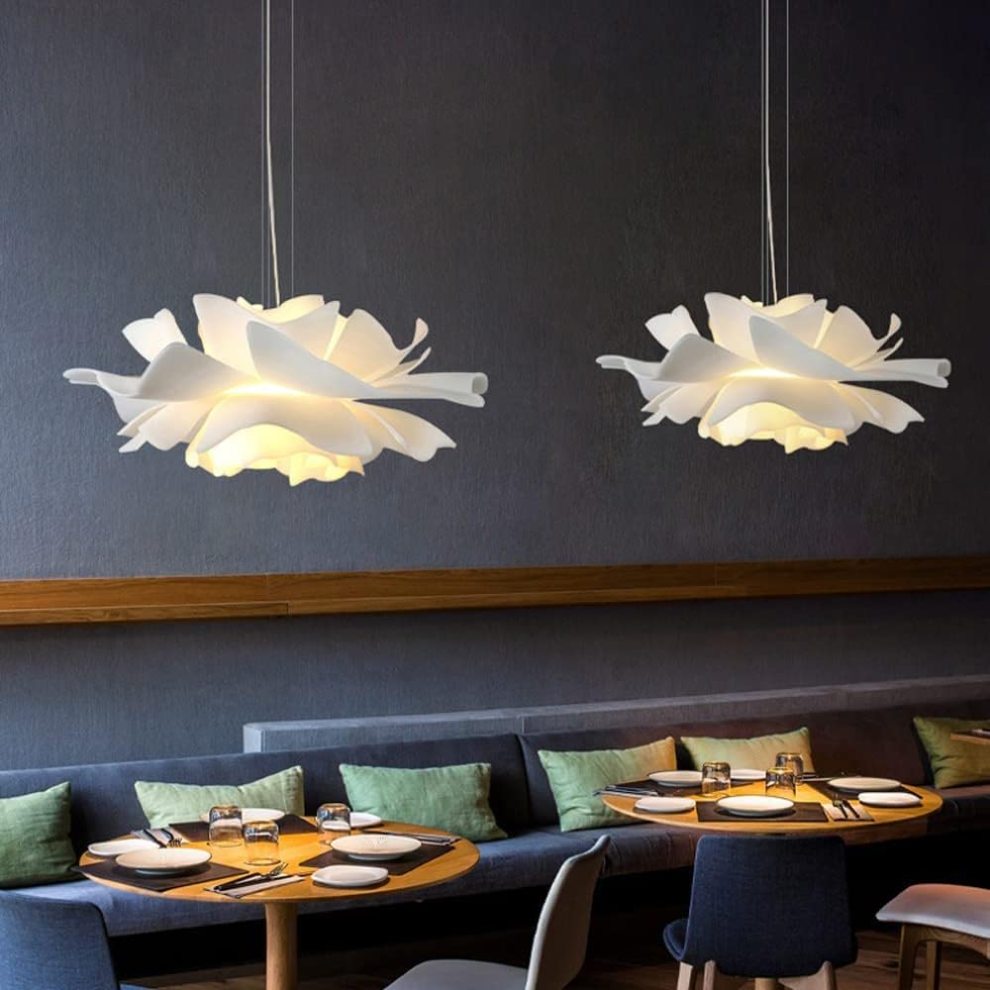 Nordic Simple White Flower Shape Ceiling Light by Labpiecesign ...