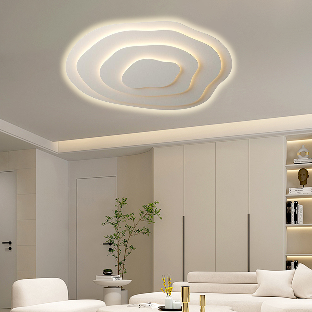Minimalist Modern Style Irregular Round LED Ceiling Light – LabPieceSign