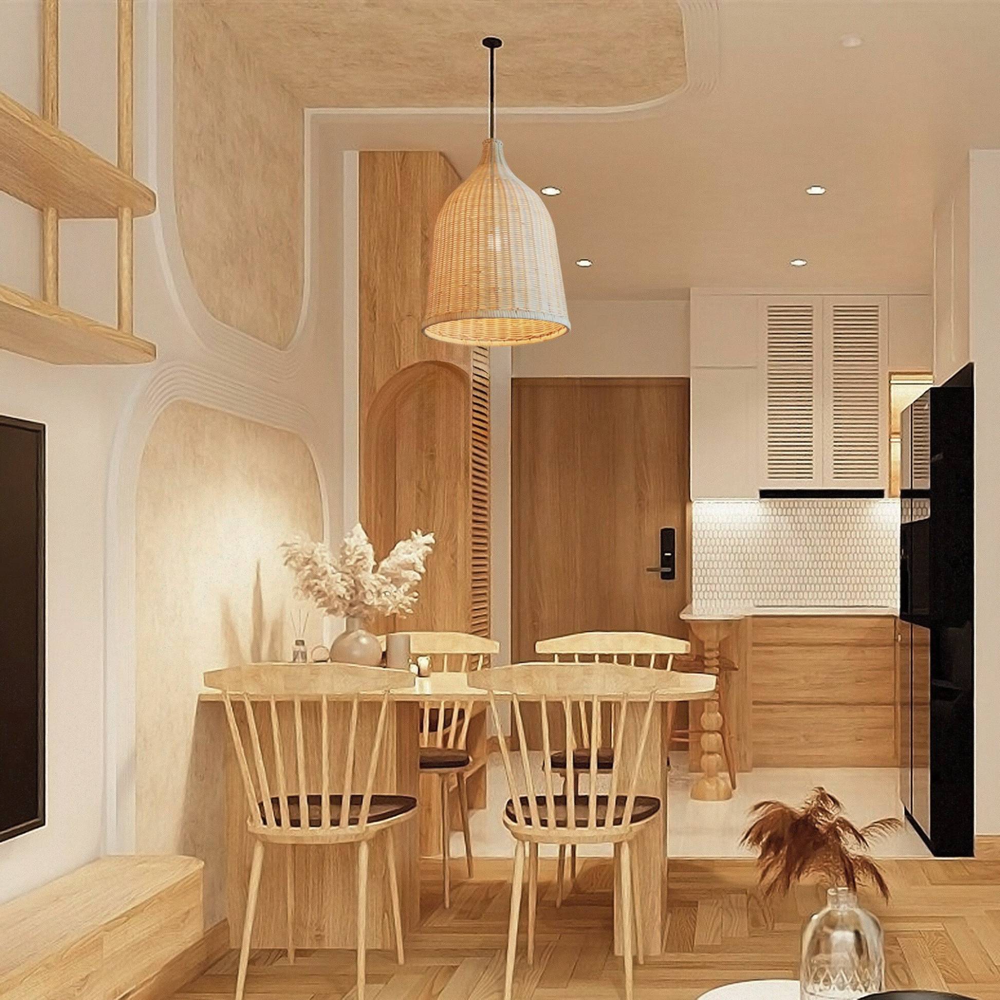 Bohemian Wicker Pendant Light for Kitchen Island – LabPieceSign