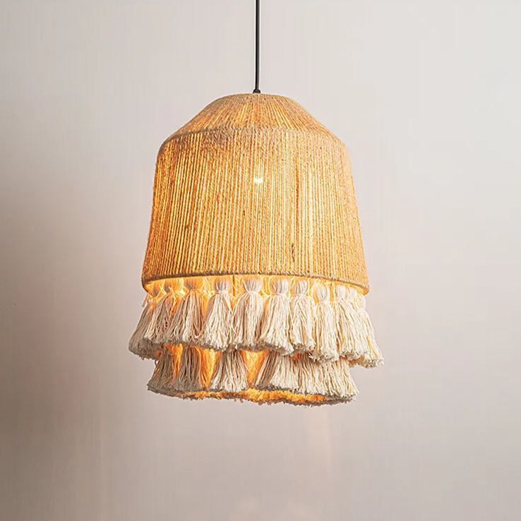 Rustic Pendant Light - Bohemian Vintage Tassel | Labpiecesign ...