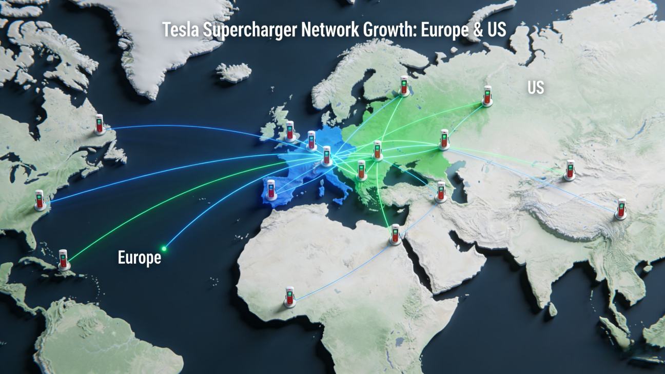 Tesla Supercharger 3D Site Maps and Network Growth Real-Time Visuals ...