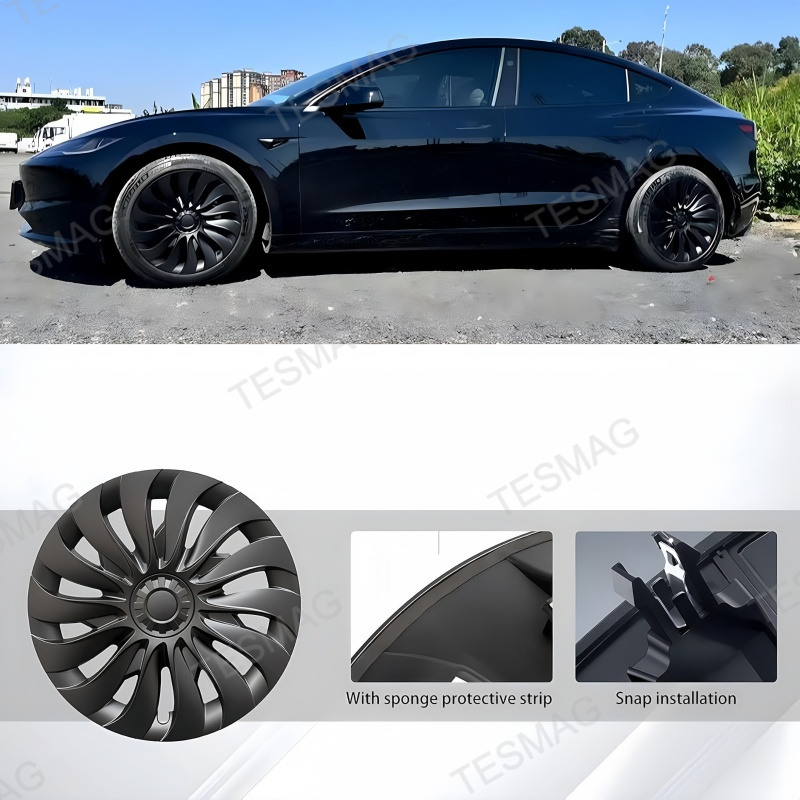18-Inch Full Coverage Wheel Hubcaps for Tesla Model 3 Highland – TESMAG