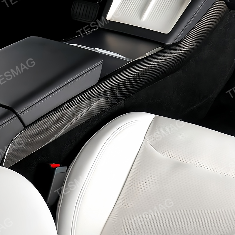 2025+ Model Y Juniper Carbon Fiber Console Side Panel Protector – TESMAG