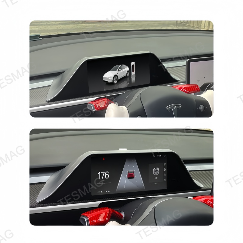 8.9-inch one-piece instrument screen with ambient lighting for the Tes ...