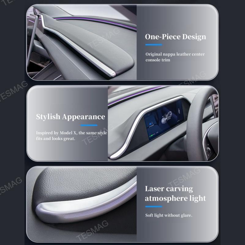 8.9-inch one-piece instrument screen with ambient lighting for the Tes ...