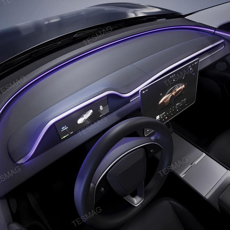 8.9-inch one-piece instrument screen with ambient lighting for the Tes ...