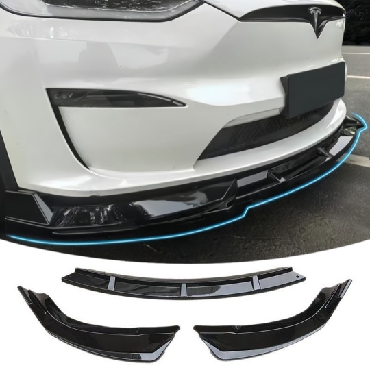 ABS Front Bumper Lip Spoiler for Tesla Model X （2022-2025） – TESMAG