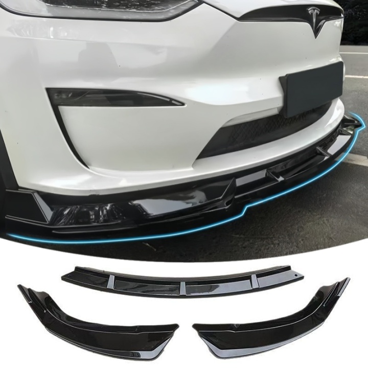 ABS Front Bumper Lip Spoiler for Tesla Model X （2022-2025） – TESMAG