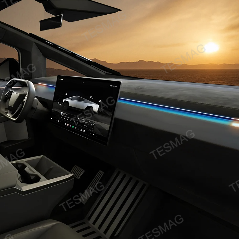 BSD Blind Spot Monitoring Ambient Lighting for Tesla Cybertruck – TESMAG