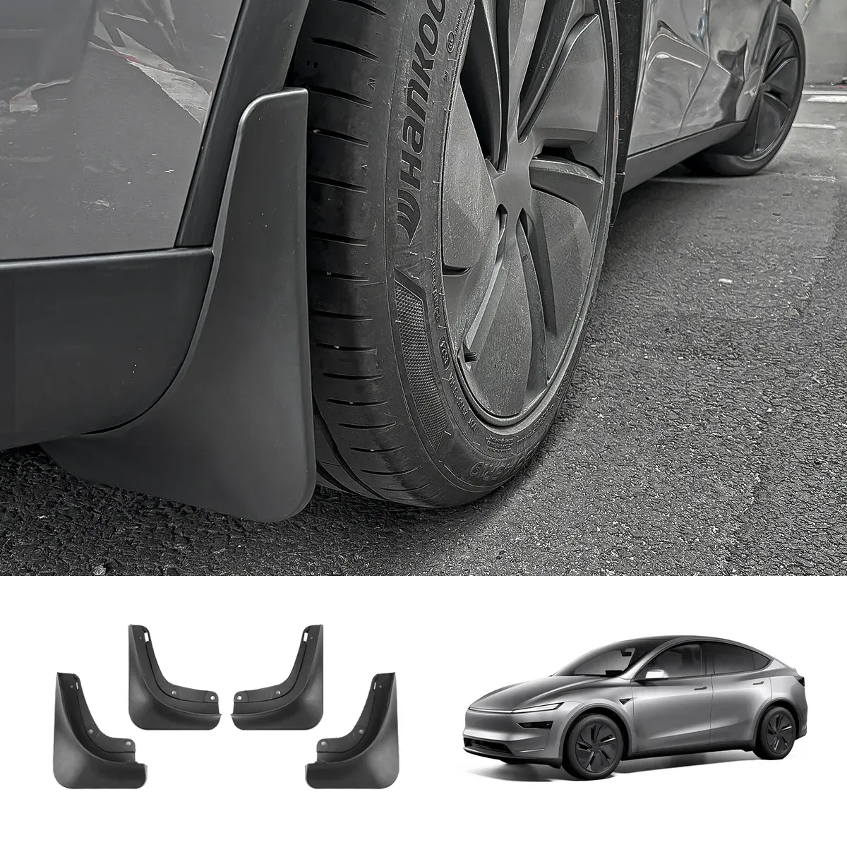 Mud Flaps Matte Black Carbon Fiber ABS Tesla Model 3/Y – TESMAG