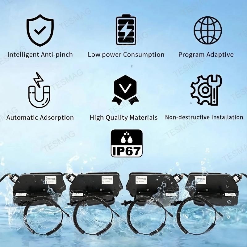 Smart Automatic Soft-Close Door Latch with Anti-Pinch for Tesla Model 3 ...