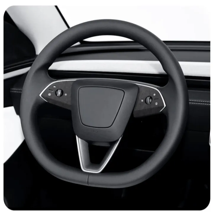 Tesla Model 3 Highland/Model Y Juniper Alcantara Steering Wheel Button ...