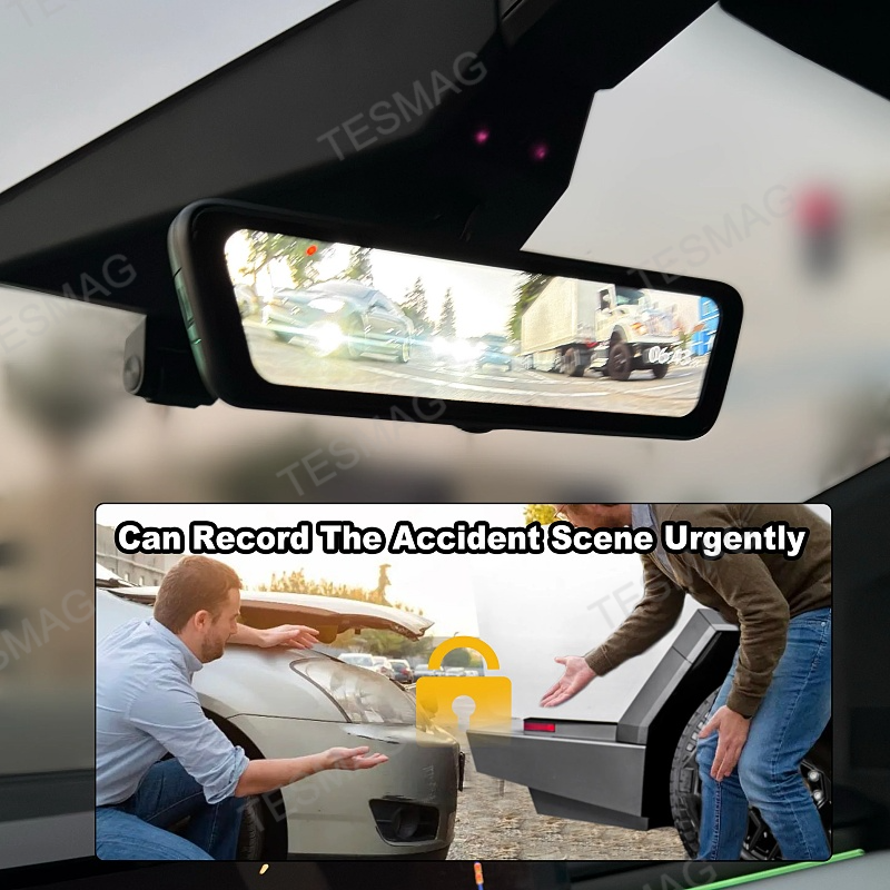 Tesla Cybertruck 8.2” Live Streaming Rear View Mirror – TESMAG