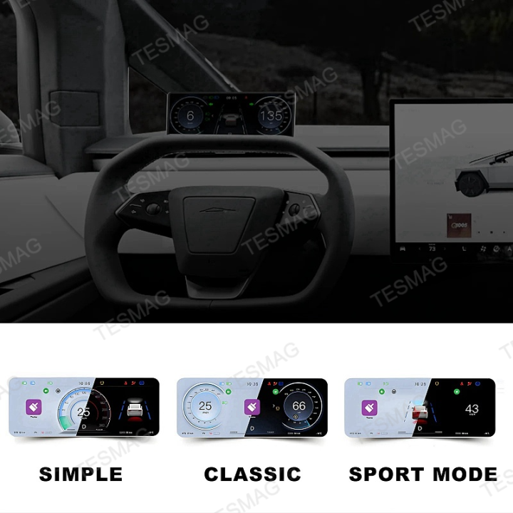 Tesla Cybertruck 9-inch Instrument Cluster Display – TESMAG