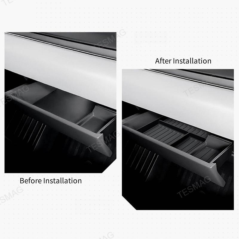 Tesla Cybertruck Armrest Box Organizer/Center Lower Box Organizer/Glov ...