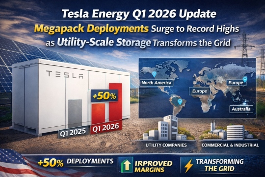 Tesla Energy Q1 2026 Update: Megapack Deployments Surge to Record Highs ...
