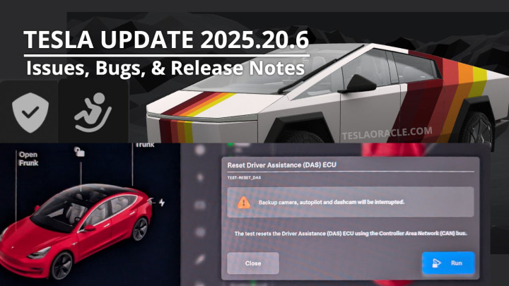 Tesla Latest Software Update 2025.20.6 Features Bugs and What Drivers ...