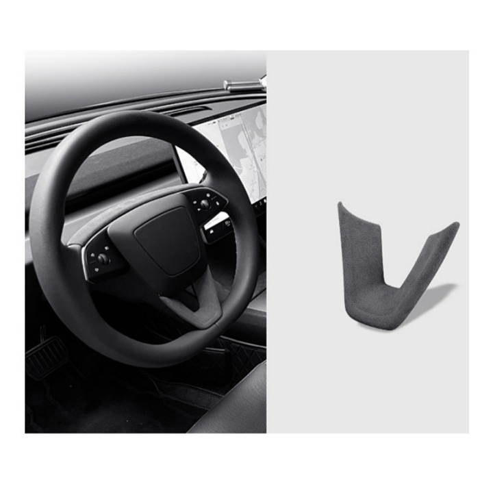 Tesla Model 3 Highland/Y Juniper Alcantara Steering Wheel U-Shaped Pan ...