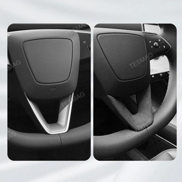 Tesla Model 3 Highland/Y Juniper Alcantara Steering Wheel U-Shaped Pan ...