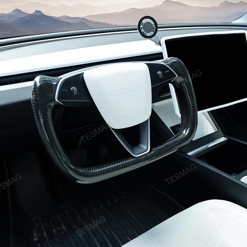 Tesla Model 3 Highland Yoke Steering Wheel With Full Real Carbon Fiber ...