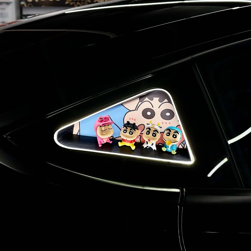 Tesla Model 3/Y/3 Highland Triangle Window Ambient Lighting Crayon Shi ...