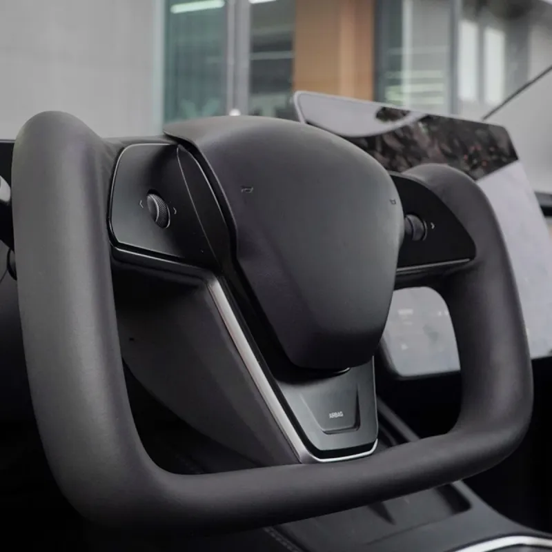 Tesla Model 3/Y Yoke Steering Wheel - Black Nappa Leather – TESMAG