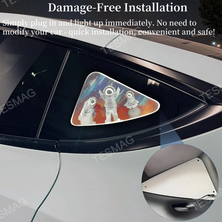 Tesla Model 3/Y/3 Highland Astronaut Ambient Light Triangle Window – TESMAG