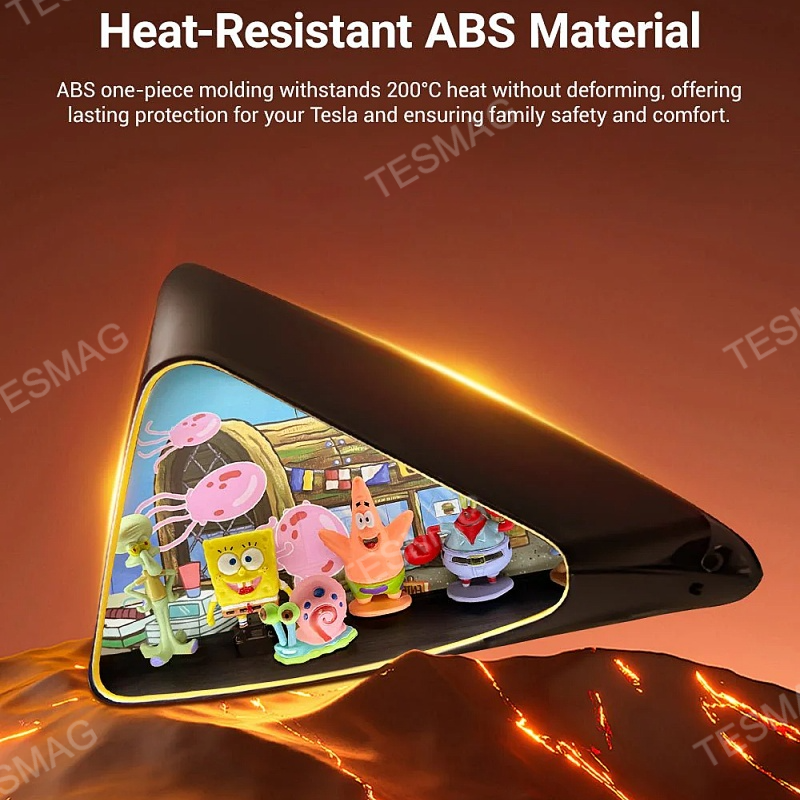 Tesla Model 3/Y/3 Highland Triangle Window Ambient Light‐SpongeBob Squ ...