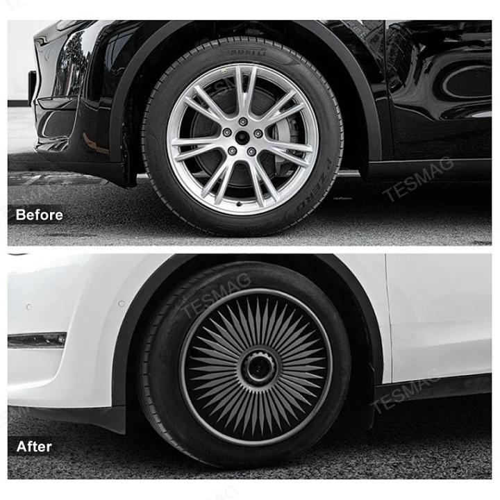 Tesla Model Y Full Wrap 19" Hubcap Wheel Protectors（2020-2024） – TESMAG