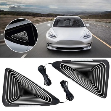Tesla Model 3/Y/ Model 3 Highland Triangle Window Ambient Lighting (2 ...