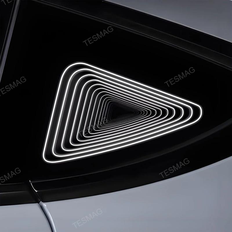 Tesla Model 3/Y/ Model 3 Highland Triangle Window Ambient Lighting (2 ...