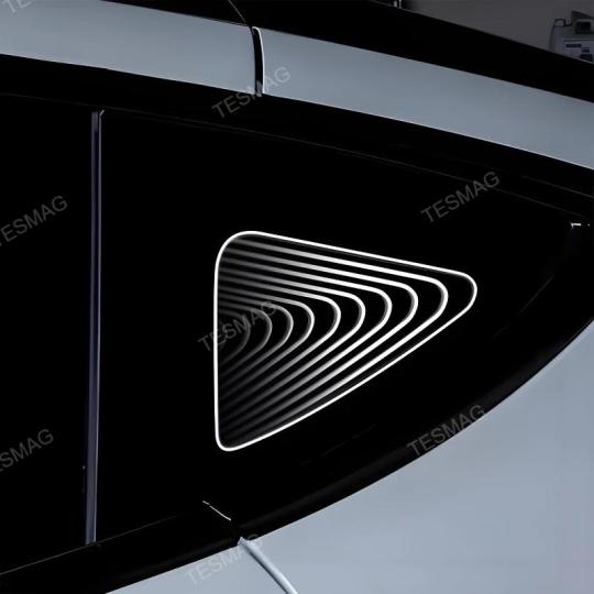 Tesla Model 3/Y/ Model 3 Highland Triangle Window Ambient Lighting (2 ...