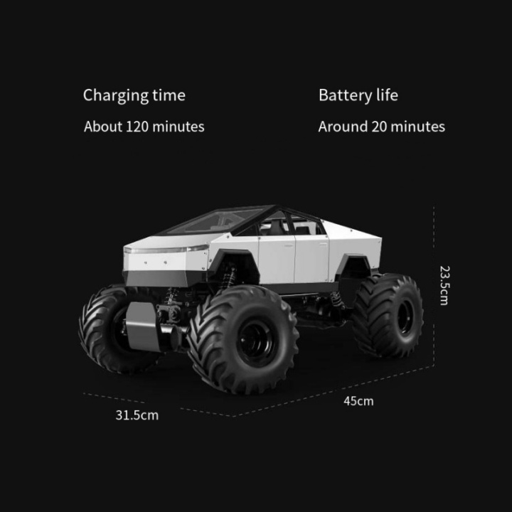 1:8 Tesla Remote-Controlled Cybertruck (three batteries) – TESMAG