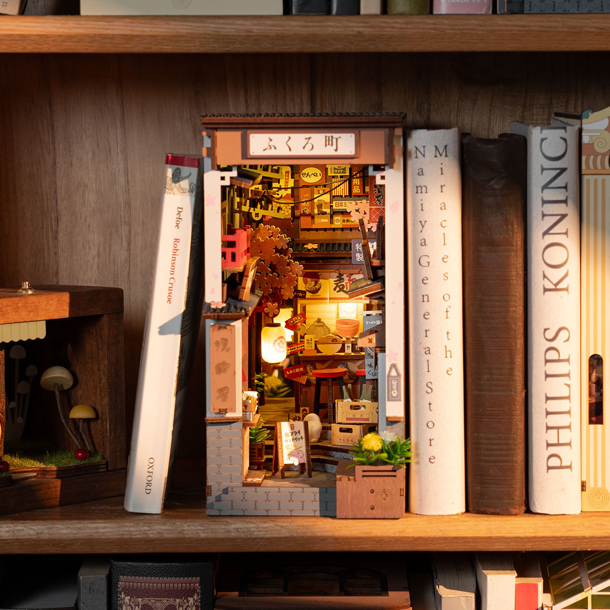 Rolife Book Nook Shelf Insert - Sakura Wine Alley TGB11