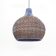 Hamptons Blue Rattan Pendant Light