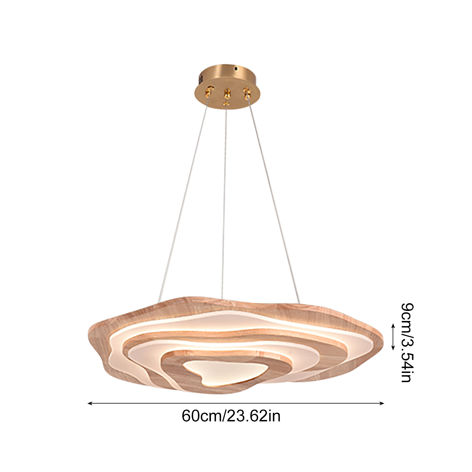 Nordic Irregular Flush Mount Solid Wooden Ceiling Light For Living Roo ...
