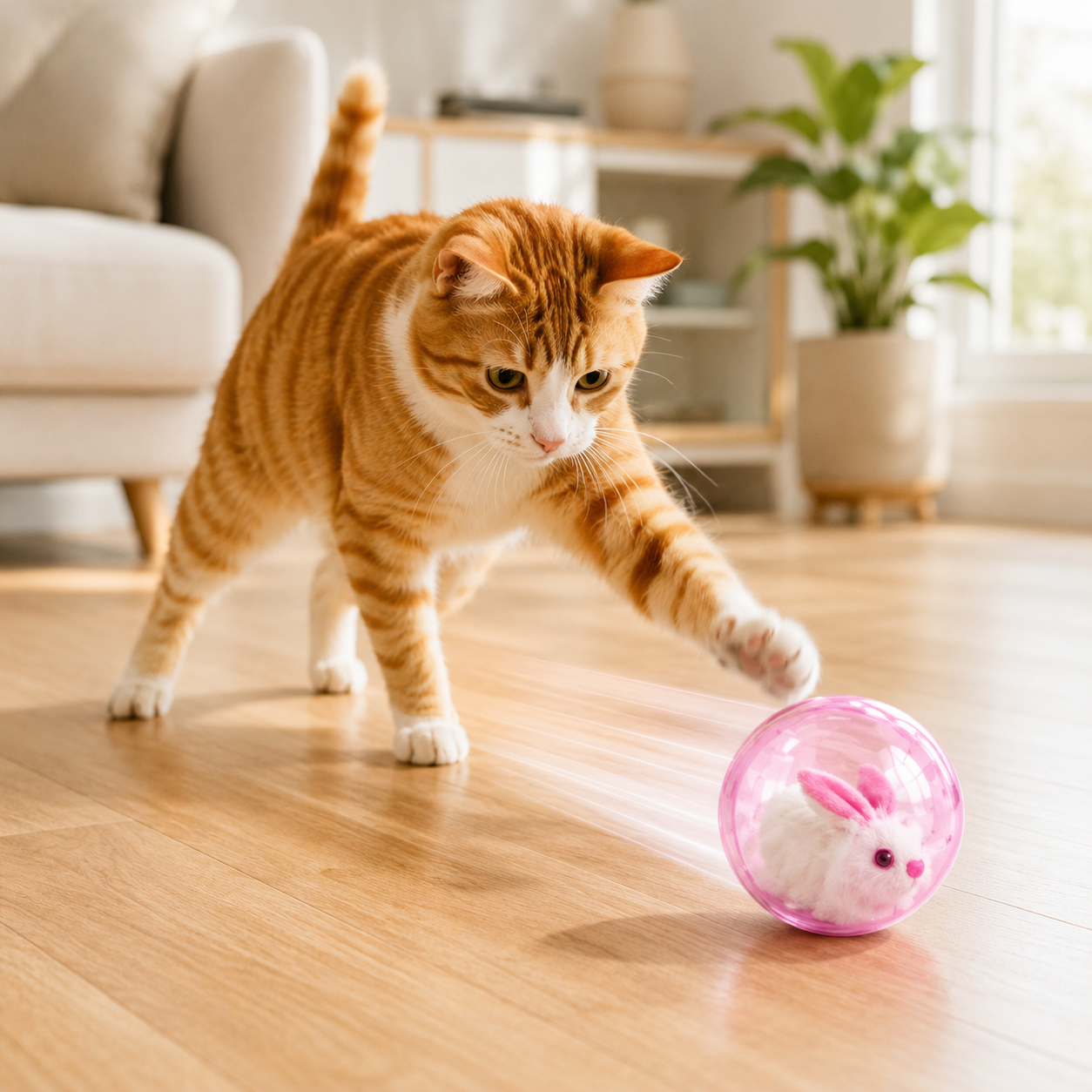 Self-Rolling Interactive Cat Ball