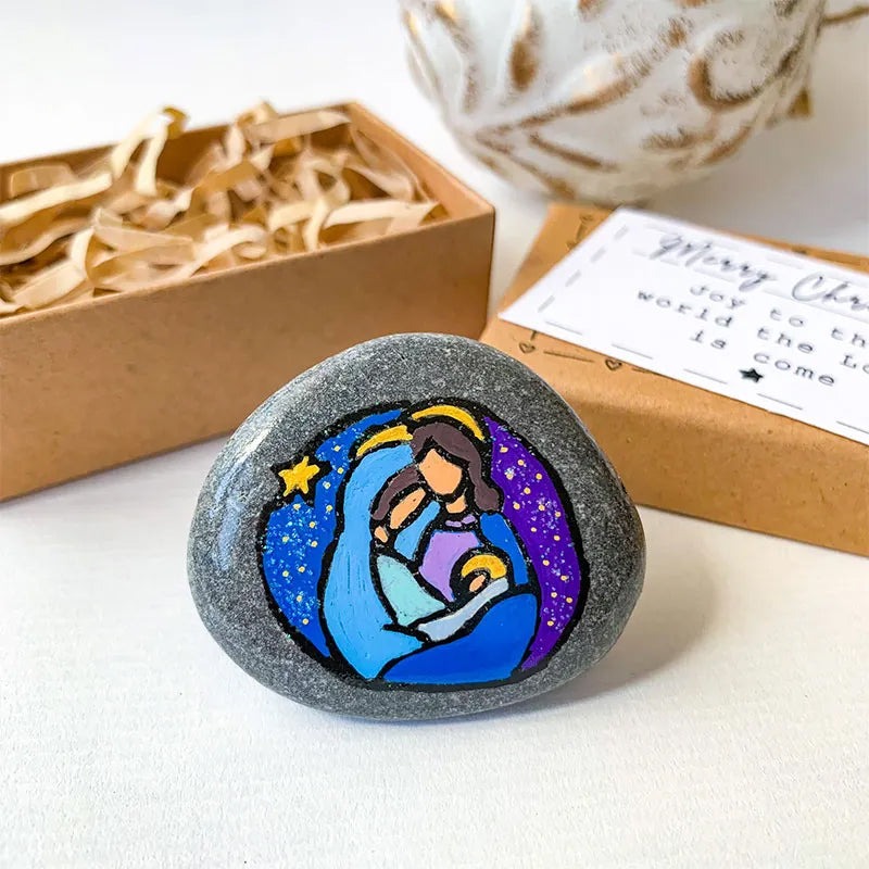 Nativity Scene Painted Rock – echodecor