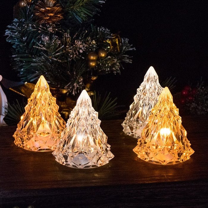 🧑‍🎄Christmas Hot Sale - Mini LED Crystal Christmas Tree Night Light ...