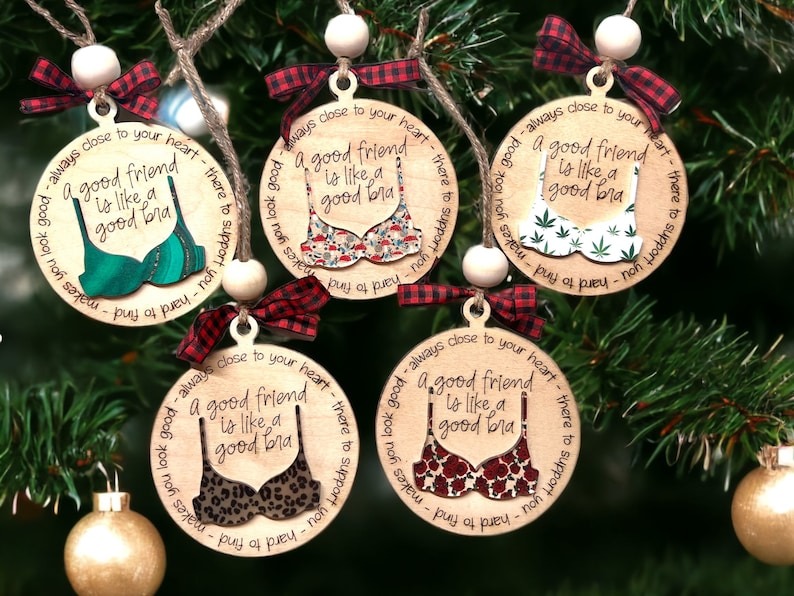 💖🎁Funny Christmas Bra Ornament-Friend Gift