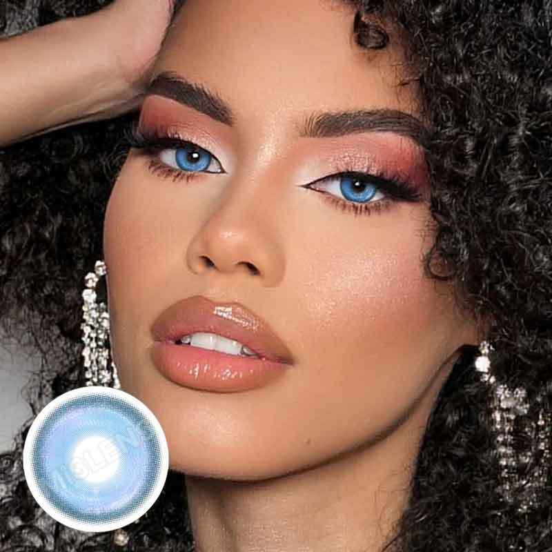 us-Misty Rose Sea blue Colored Contact Lenses – mislens