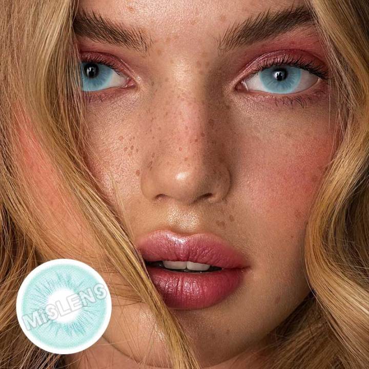 us-Misty Rose Sea blue Colored Contact Lenses – mislens