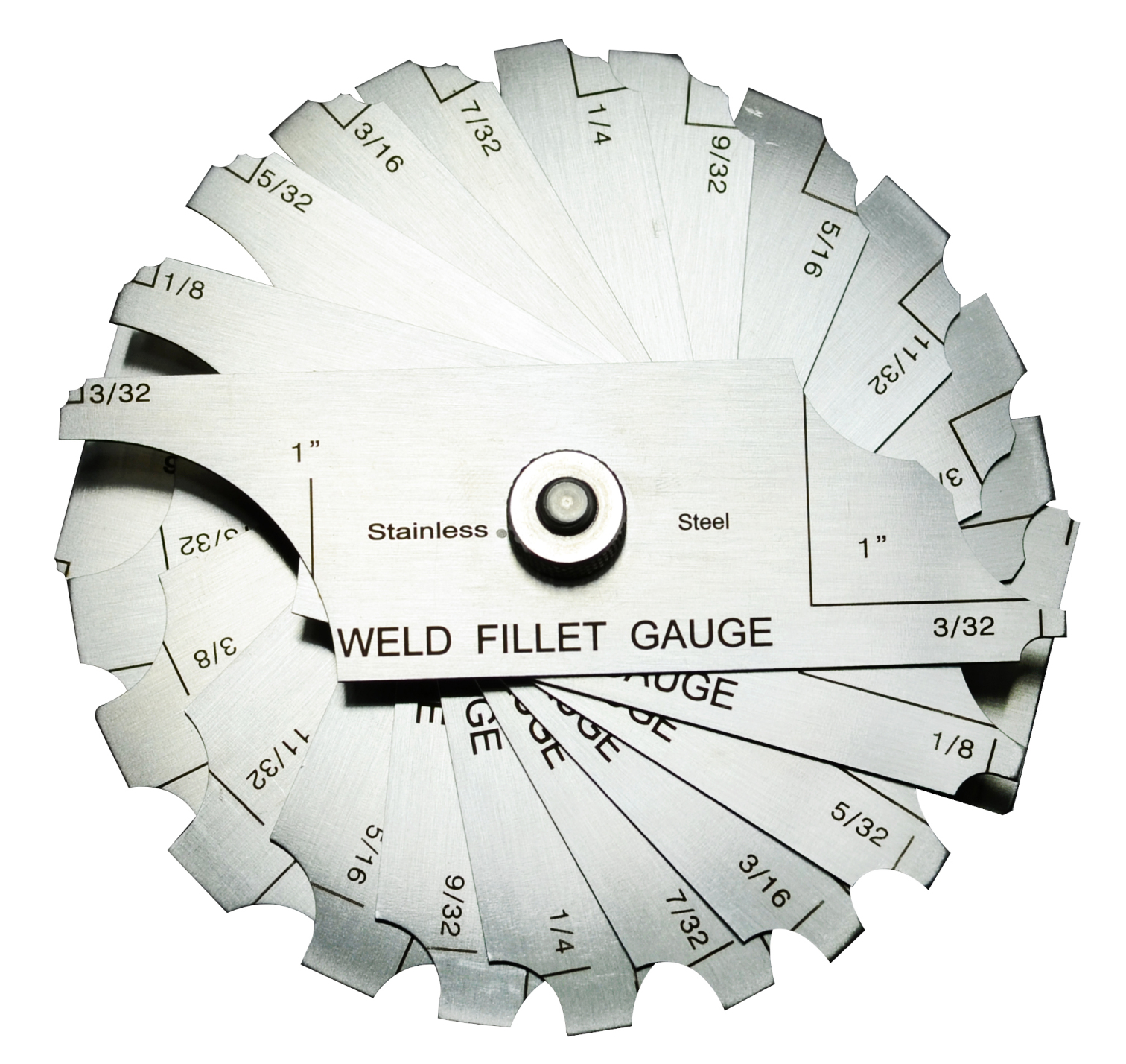 RIVERWELD 12 Piece Fillet Weld Set 1/32" increments to 1/2", 1/16" inc