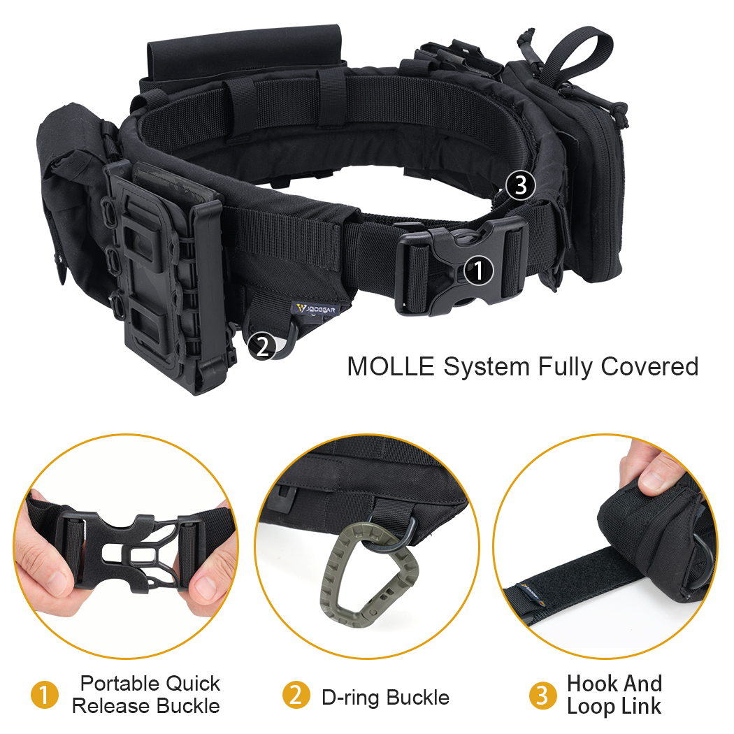IDOGEAR Tactical Belt MOLLE Military Belt Modular Rigger's Belt ...