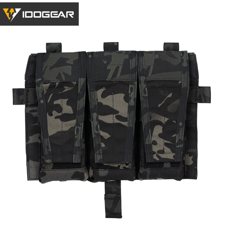 IDOGEAR Detachable Flap Flat Triple Mag Pouch 5.56 M4 MOLLE Panel ...
