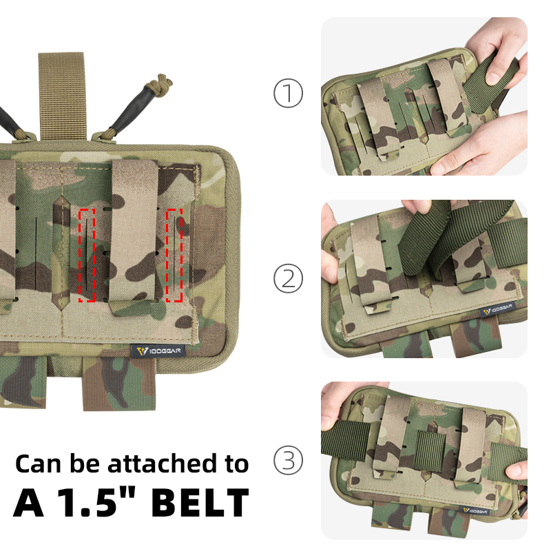 IDOGEAR Tactical Belt Medical Pouch First Aid Pouch MOLLE Admin Pouch ...